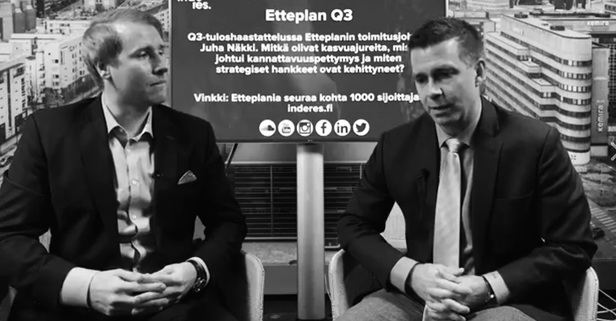 Etteplan Q3-tuloshaastattelussa tj Juha Näkki - Inderes