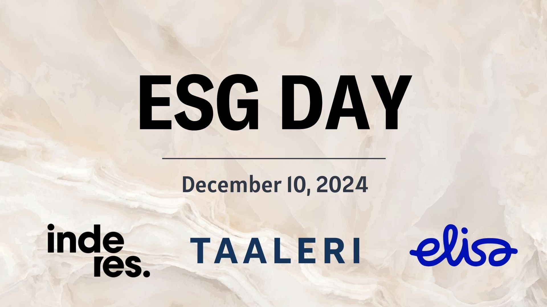 ESG Day – Climate Change | December 10, 2024 - Inderes