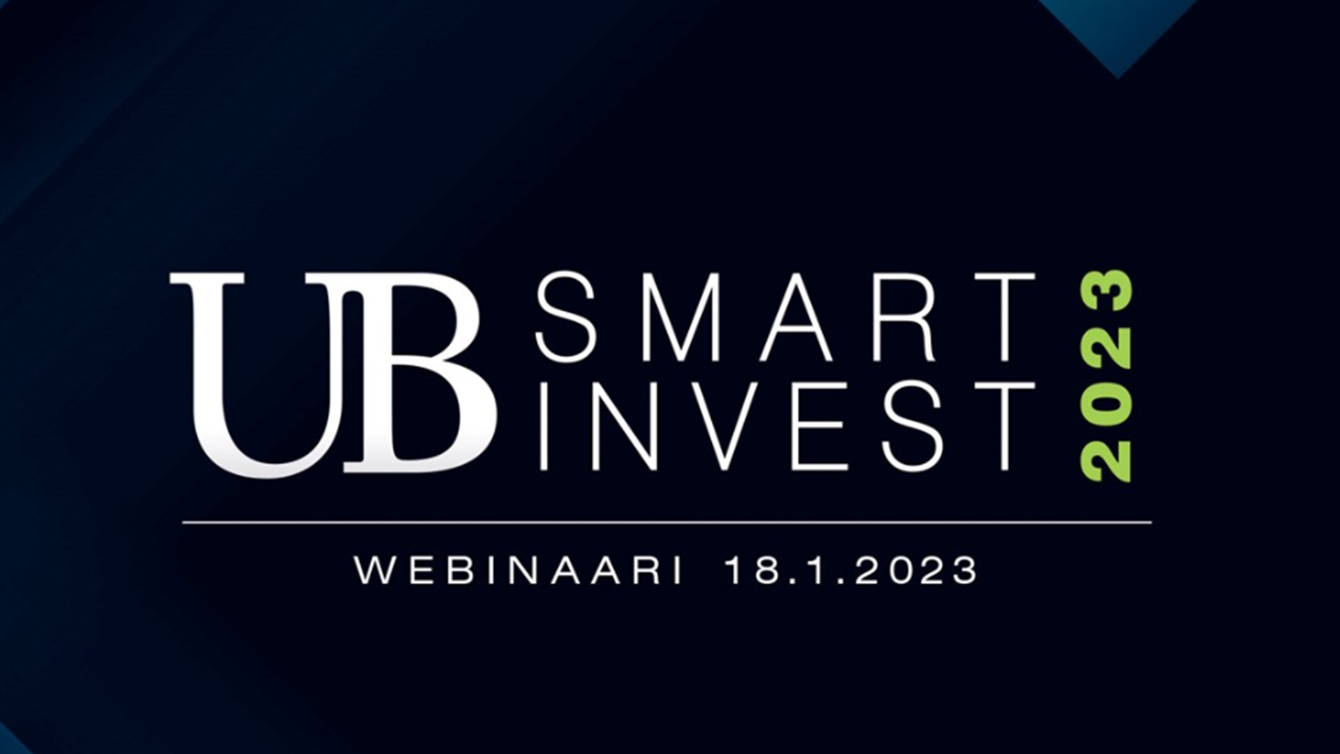 UB Smart Invest 18.1.2023 - Inderes