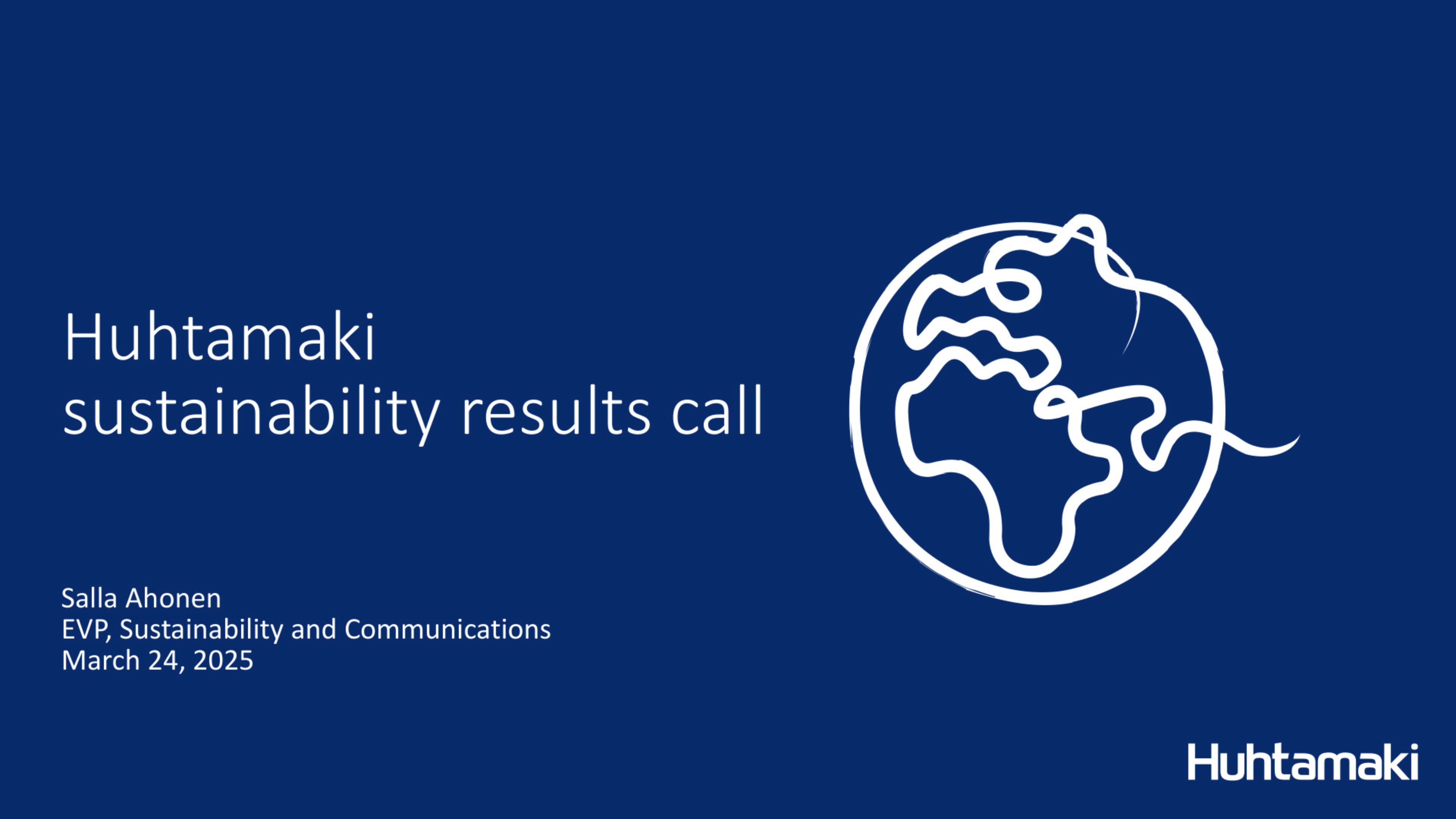 Huhtamäki - Sustainability results 2024 call - Inderes